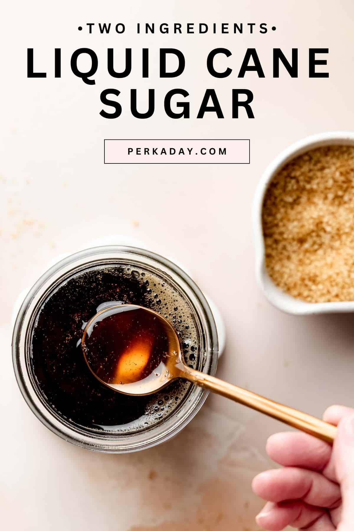 Homemade Liquid Cane Sugar Syrup (Two Ingredients!)